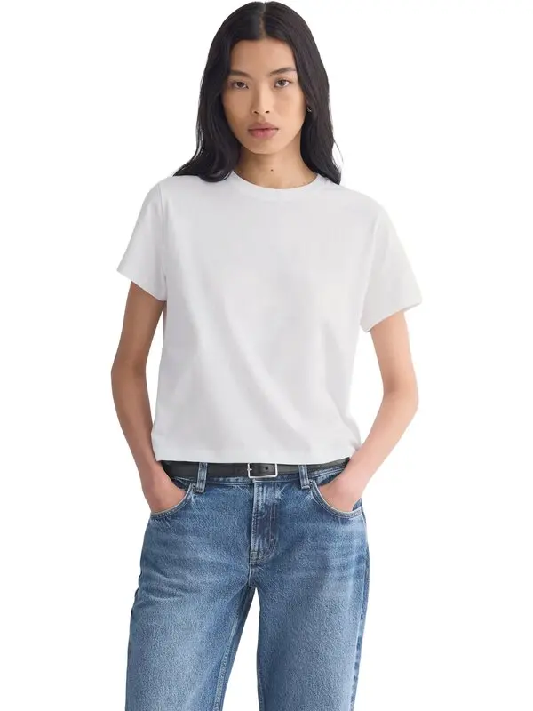 Everlane Essential Cotton Box-cut T-shirt - White