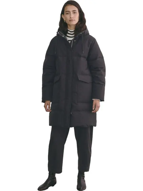 Everlane Long Puffer - Black