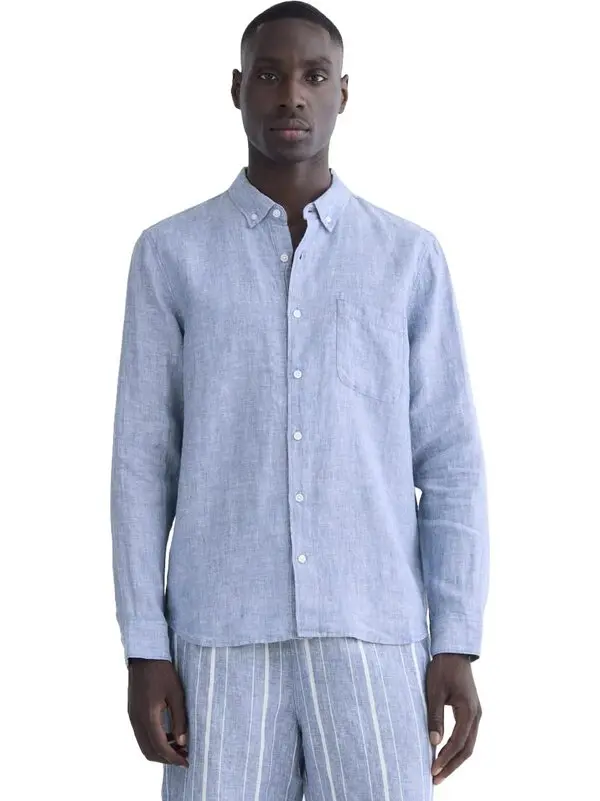 Everlane Classic Shirt, Linen Size - Chambray