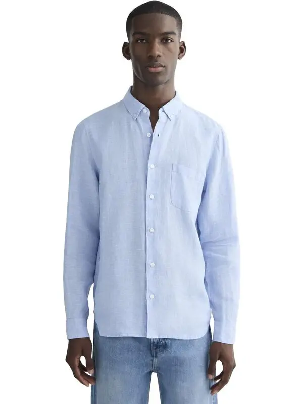 Everlane Classic Shirt, Linen Size - Light Blue