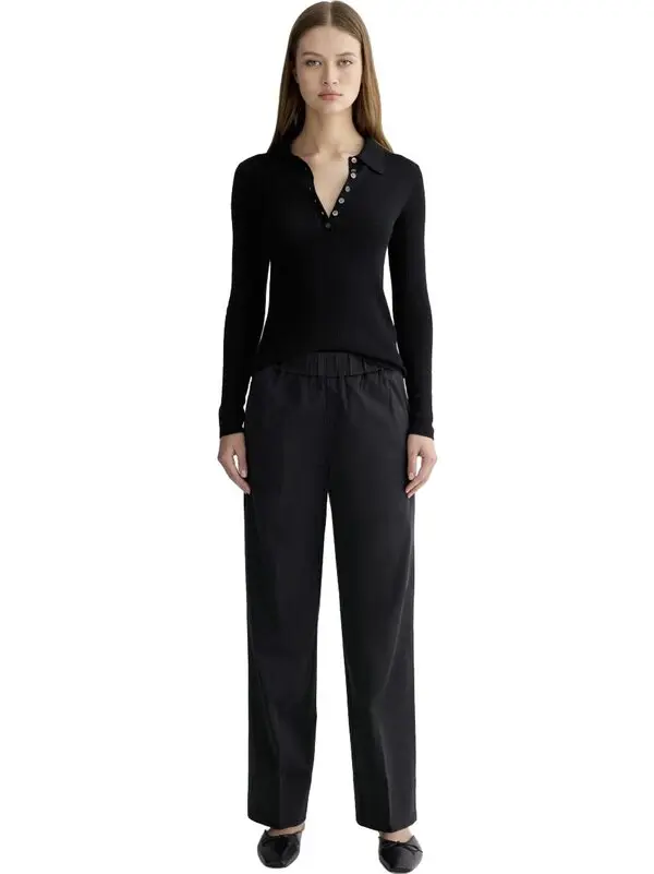 Everlane Cotton Twill Easy Pant - Black