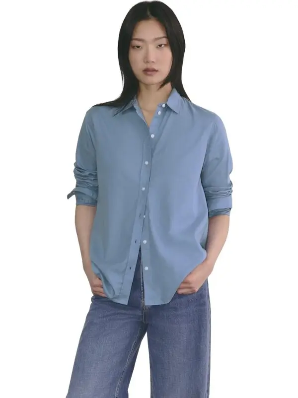 Everlane Silky Cotton Must-have Shirt - Bluebell