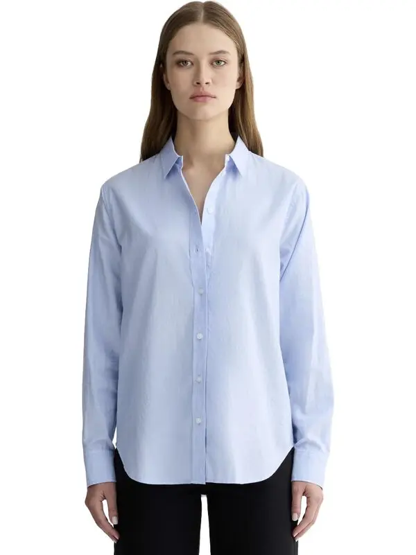 Everlane Silky Cotton Shirt - Pale Blue
