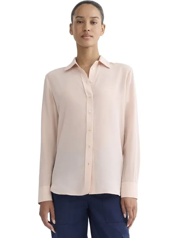 Everlane Washable Silk Shirt - Soft Rose