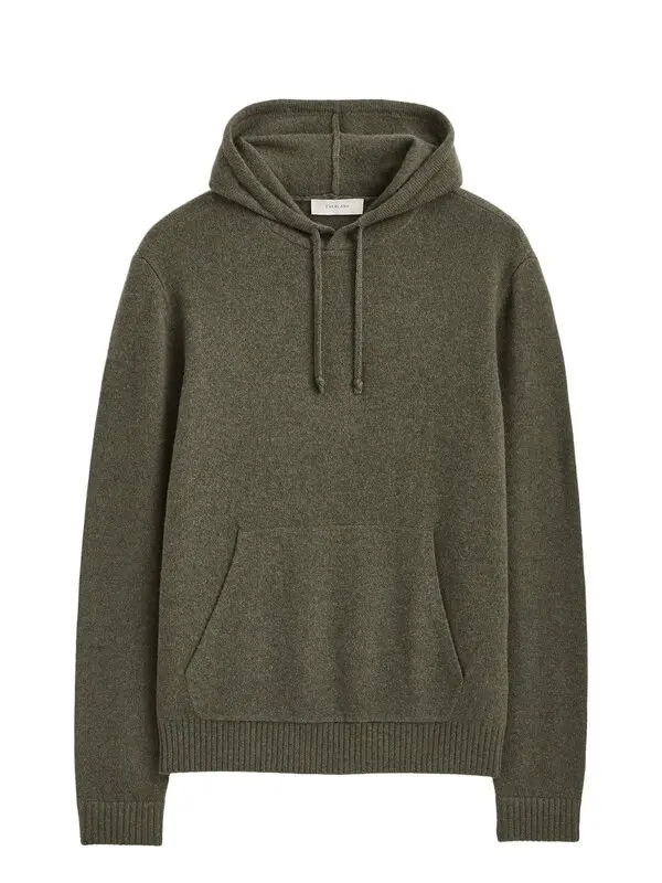 Everlane Felted Merino Hoodie - Heathered Olive