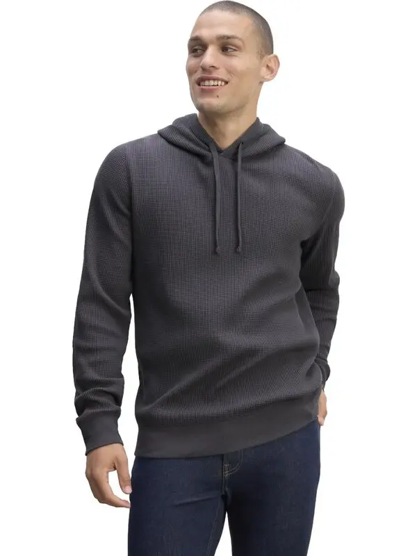 Everlane Waffle-knit Hoodie - Graphite