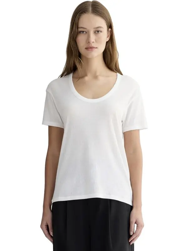 Everlane Air Scoop-neck Tee - White