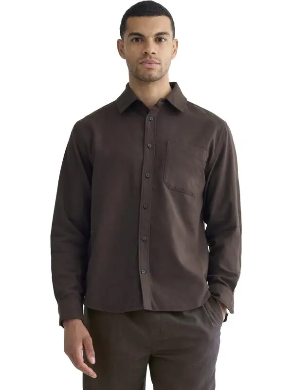 Everlane Brushed Flannel Shirt - Dark Chocolate