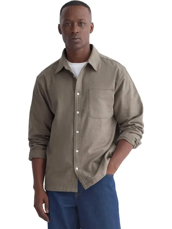 Everlane Brushed Flannel Shirt - Heathered Thyme