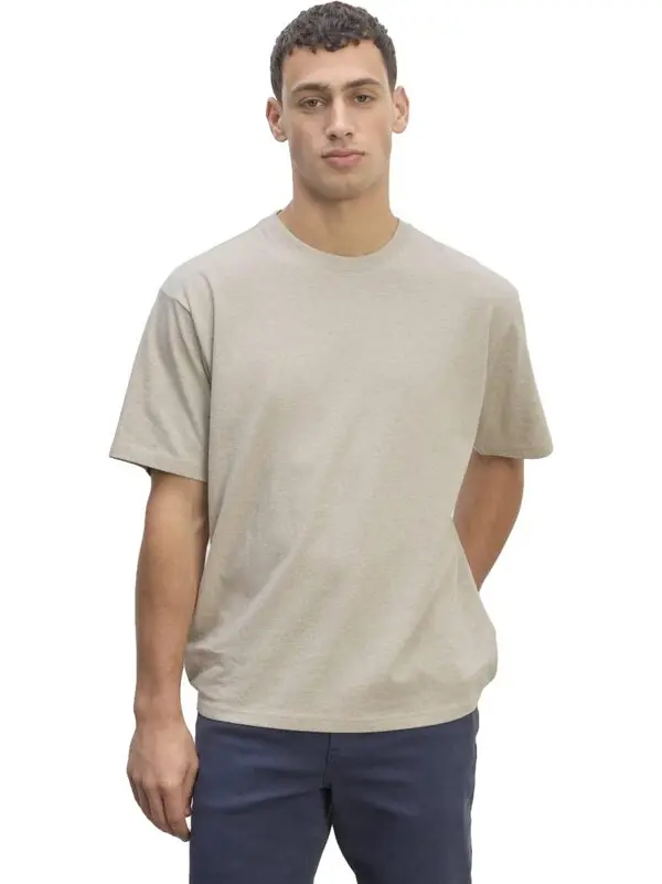 Everlane Premium-weight Relaxed Crew Neck Tshirt - Heathered Oatmeal