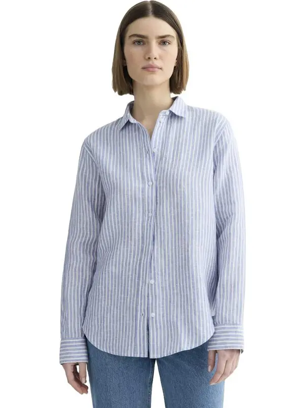 Everlane Linen Relaxed Shirt - Bluebell/bone