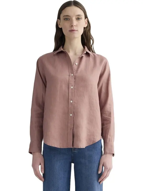 Everlane Linen Relaxed Shirt - Rose Dusk
