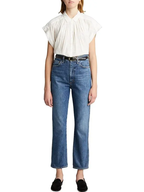 NILI LOTAN Normandy Cotton Voile Blouse - Ivory