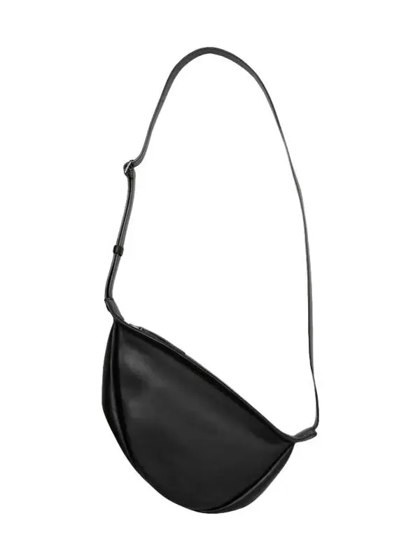 THE ROW Slouchy Banana Leather Shoulder Bag - Black