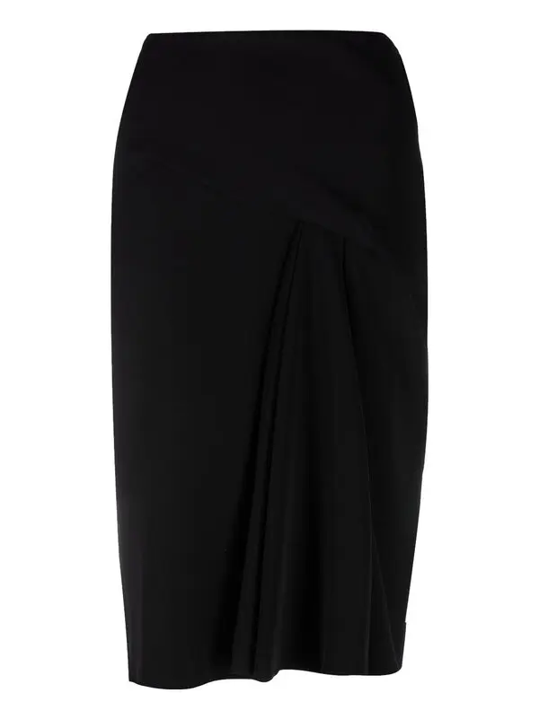 Versace Pinch-pleat A-line Skirt - Black