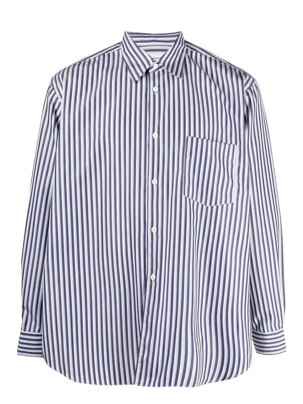 Comme Des Garçons Oversized Striped Shirt - Blue