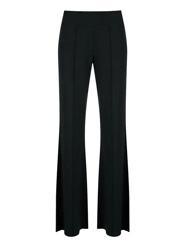 LYGIA & NANNY Flared Pleated Trousers - Black