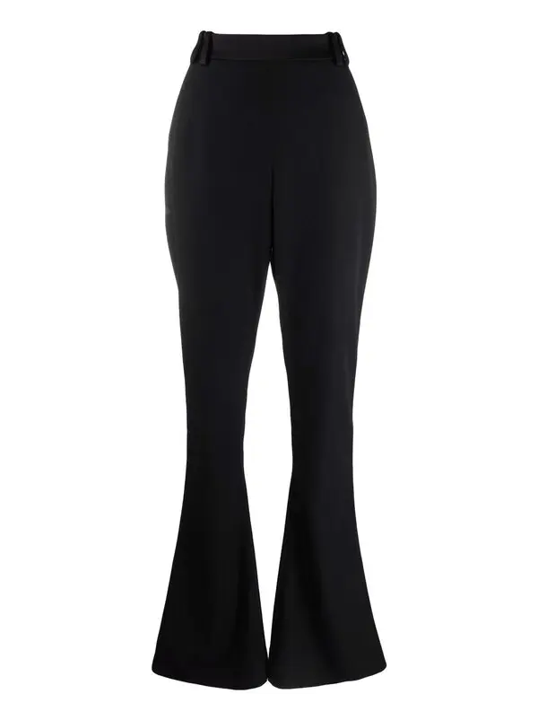 Balmain High-waisted Bootcut Trousers - Black