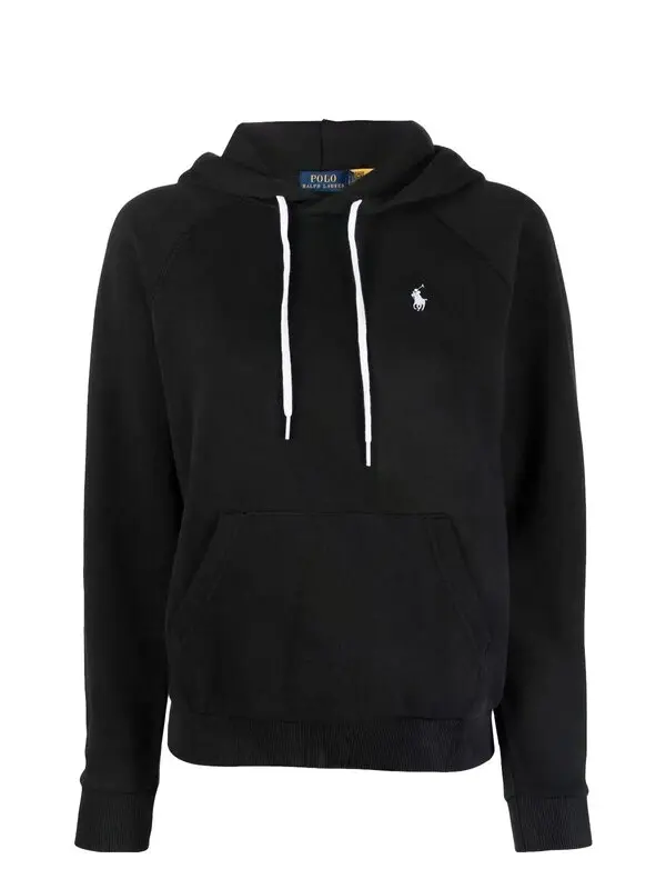 Polo Ralph Lauren Embroidered Logo Hoodie - Black