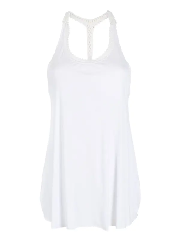 AMIR SLAMA Racer Back Tank Top - White