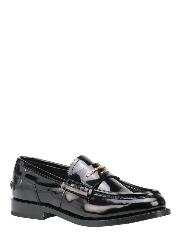 Alexander Wang Embossed-logo Loafers - Black