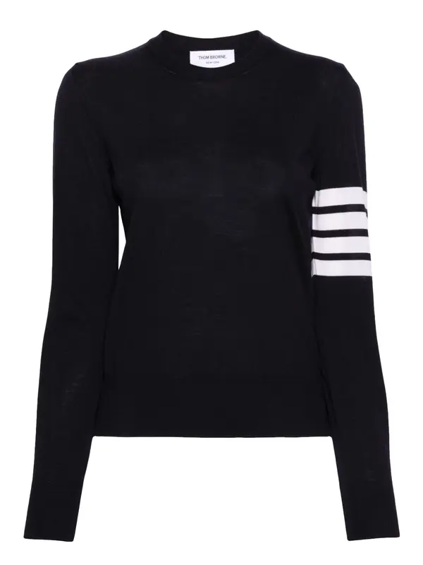 Thom Browne 4-bar Stripe Wool Jumper - Blue