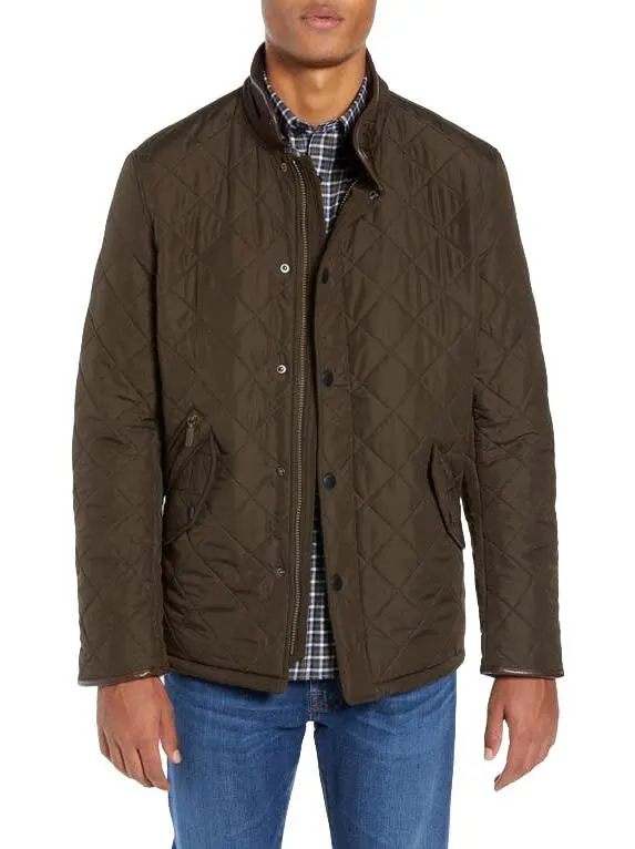 Barbour Powell Diamond Quilted Jacket - Olive