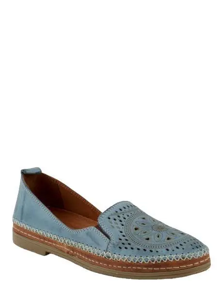 SPRING STEP SHOES Ingrid Flat - Sky Blue Leather