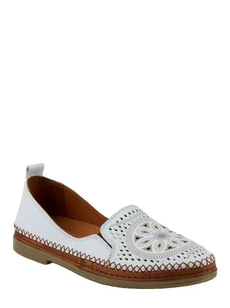 SPRING STEP SHOES Ingrid Flat - White Leather