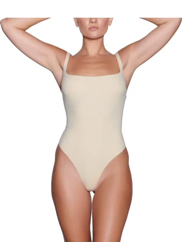 SKIMS Fits Everybody Square Neck Bodysuit - Sand