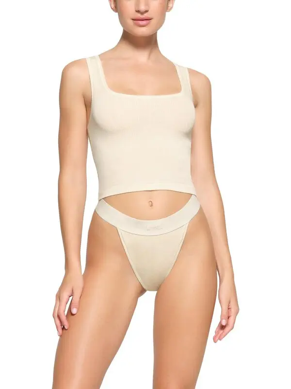 SKIMS Cotton Rib Tank - Bone