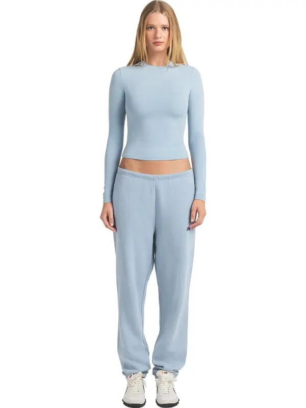 SKIMS Cotton Jersey Long Sleeve T-shirt - Fog