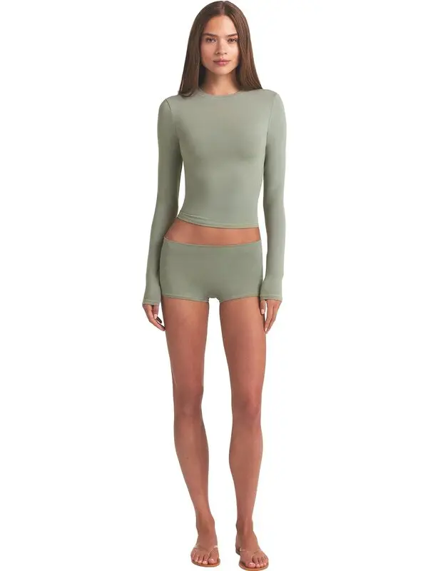SKIMS Long Sleeve Cotton Jersey T-shirt - Mineral