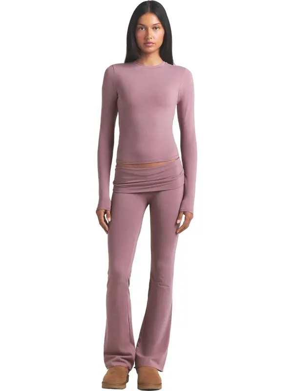 SKIMS Cotton Jersey Long Sleeve T-shirt - Muted Mauve