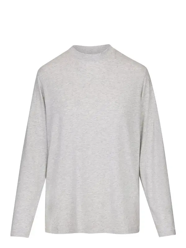SKIMS Boyfriend Long Sleeve T-shirt - Light Heather Grey