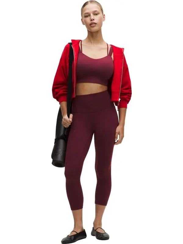 Lululemon High-rise 21" Cropped Leggings - Burgundy Bay