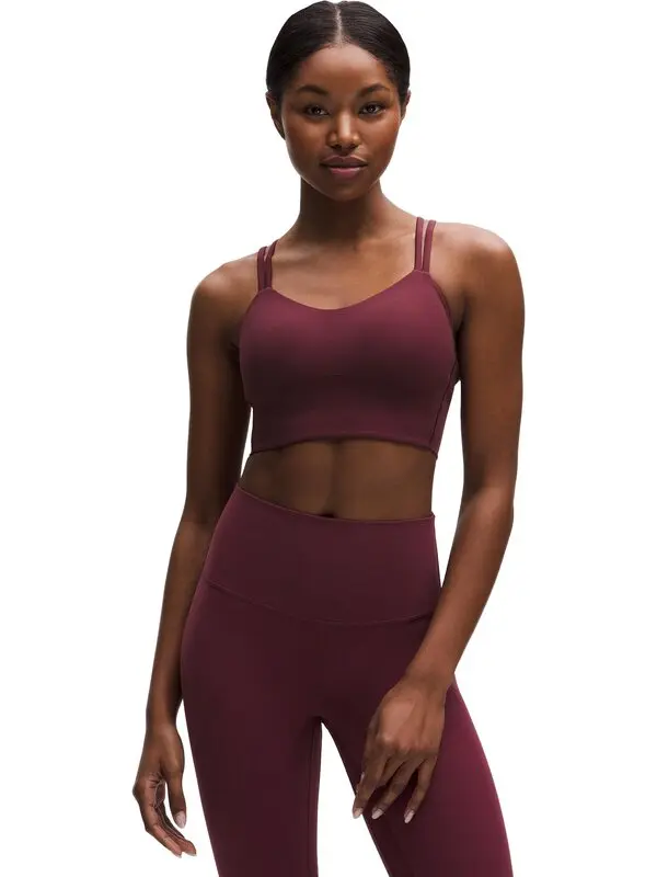 Lululemon Like A Cloud Longline Bra - Burgundy Bay