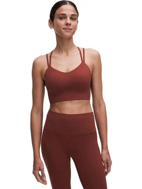 Lululemon Like A Cloud Longline Bra - Cranberry Charm