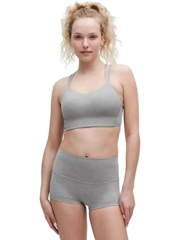 Lululemon Like A Cloud Longline Bra - Heathered Core Medium Grey