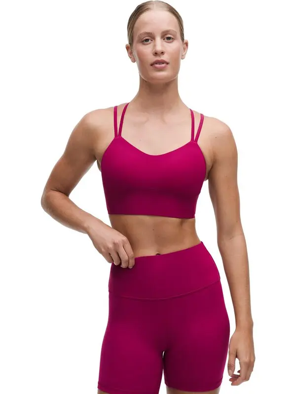 Lululemon Like A Cloud Longline Bra - Raspberry Rave