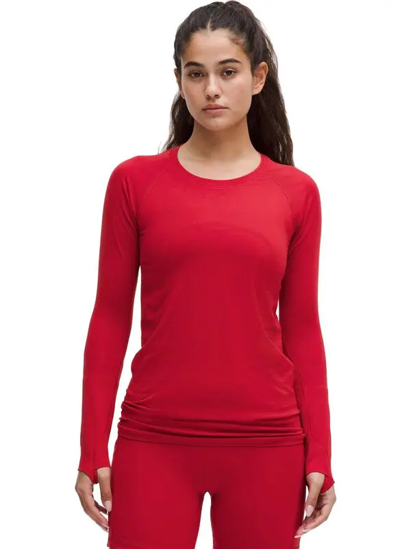 Lululemon Swiftly Tech Long-sleeve Shirt 2.0 - Oxford Red/oxford Red