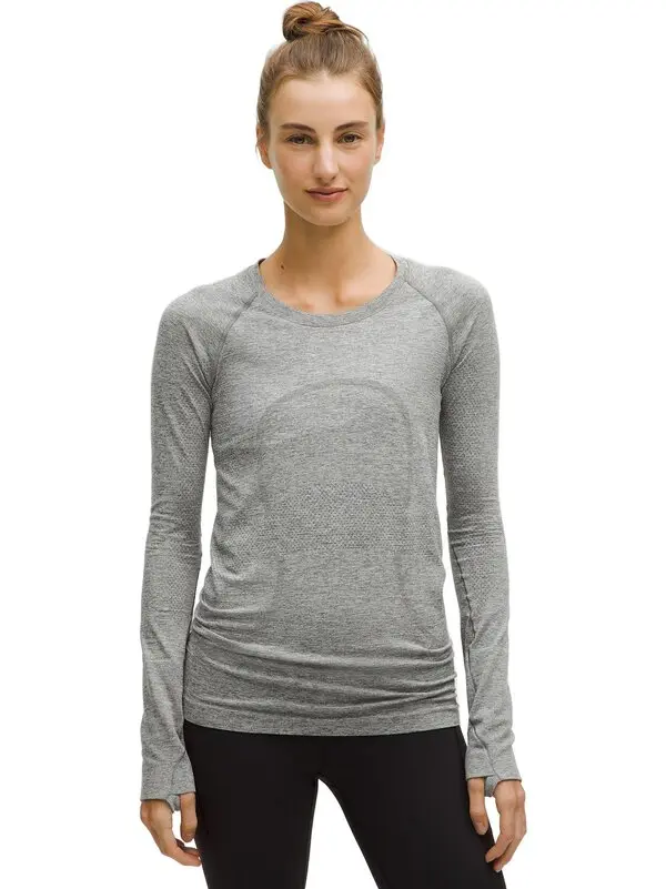 Lululemon Swiftly Tech Long-sleeve Shirt 2.0 - Slate/white