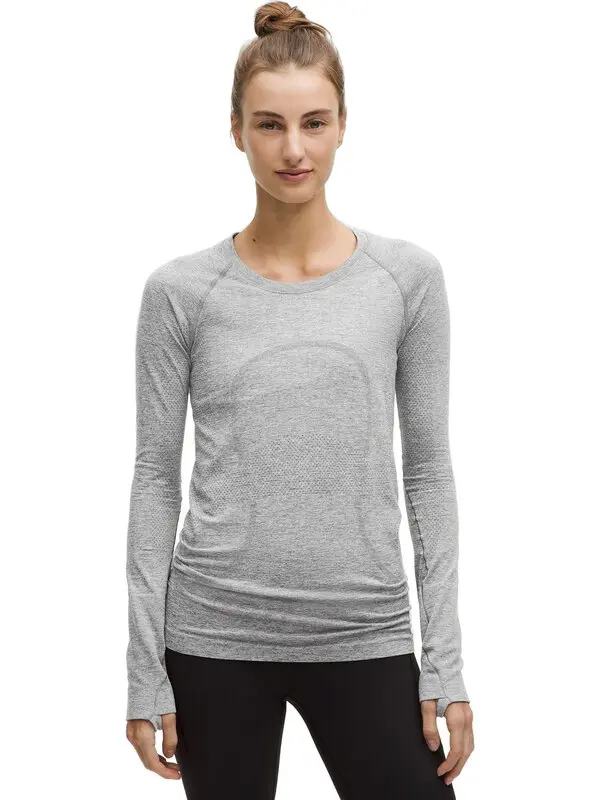 Lululemon Swiftly Tech Long-sleeve Shirt 2.0 - Slate/white