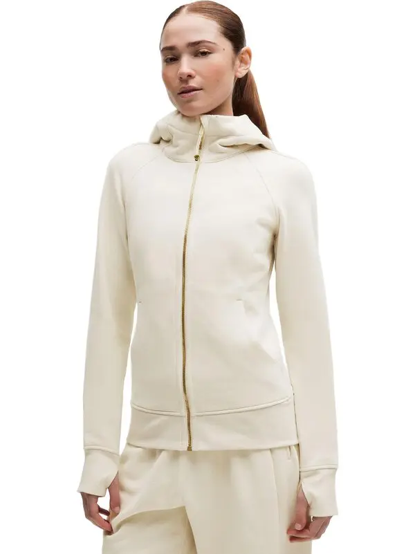 Lululemon Scuba Full-zip Hoodie - Light Ivory/gold