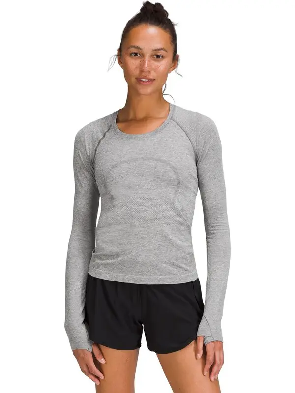 Lululemon Swiftly Tech Long-sleeve Shirt 2.0 - Slate/white