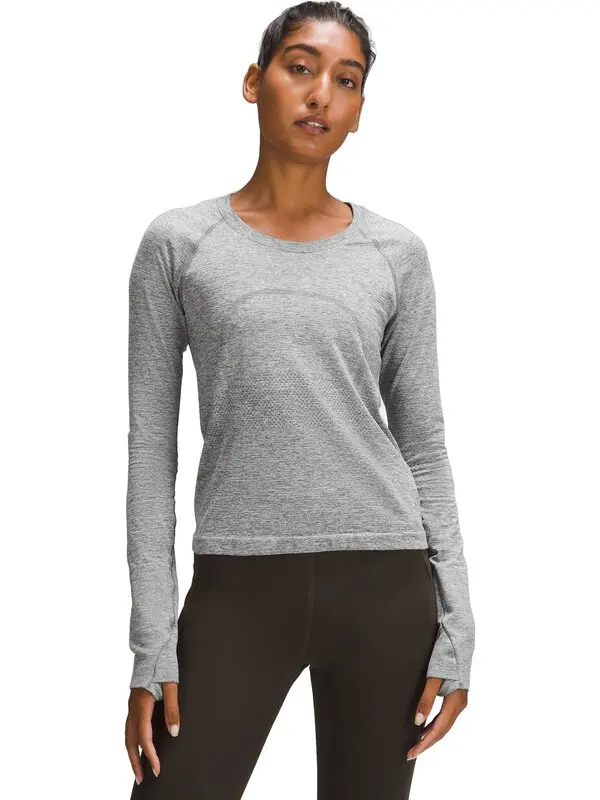 Lululemon Swiftly Tech Long-sleeve Shirt 2.0 - Slate/white