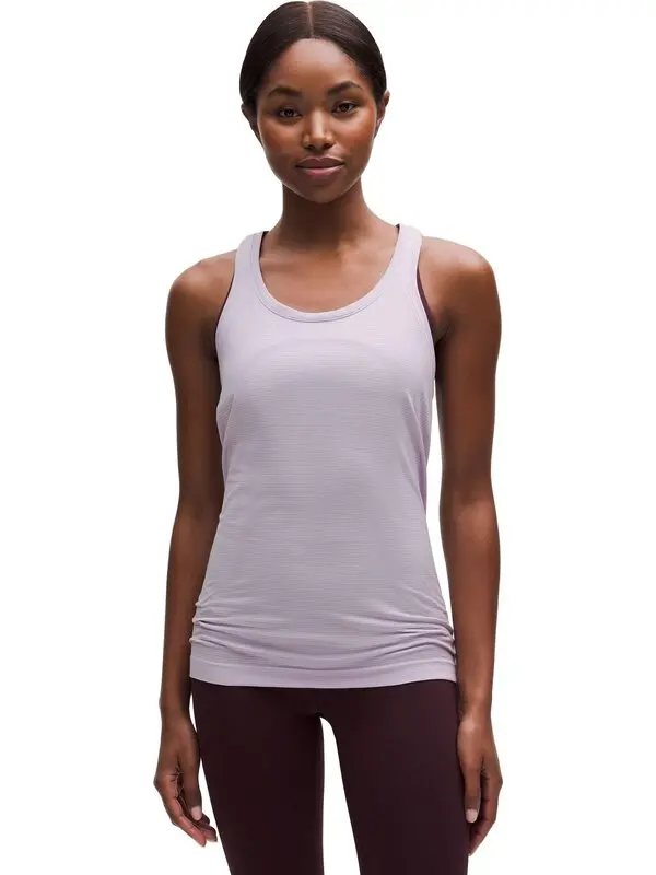 Lululemon Swiftly Tech Racerback Tank Top 2.0 - Spandex Stripe Faint Lavender/white