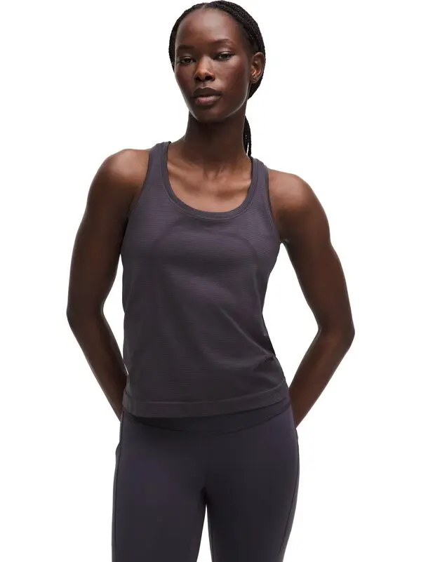 Lululemon Swiftly Tech Racerback Tank Top 2.0 - Spandex Stripe Atmospheric Purple/coal