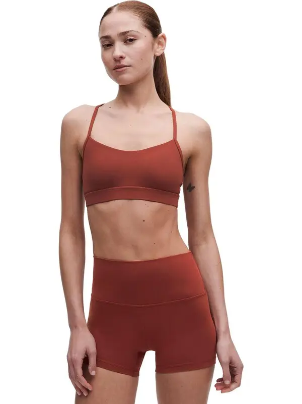 Lululemon Flow Y Bra Nulu - Cranberry Charm