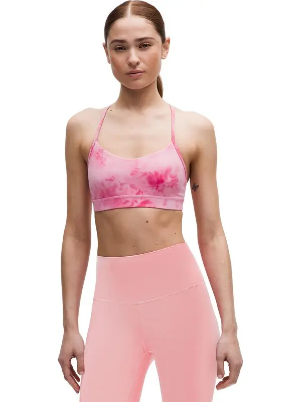 Lululemon Flow Y Bra Nulu - Smoothie Wash Strawberry Multi